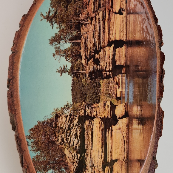 Accents | Wisconsin Dells Scene On Natural Wood From 1983 | Poshmark